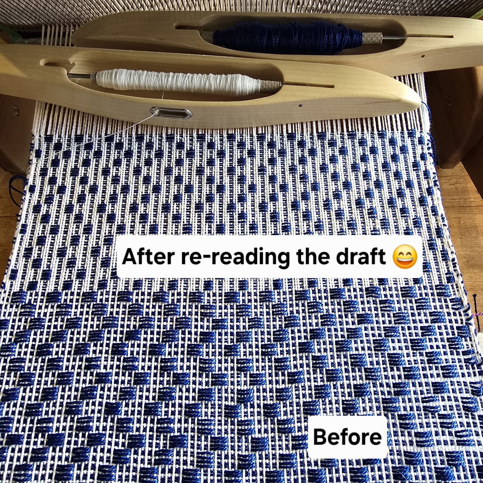Double Two-tie Samples & Weaving Mistakes – Kate Alberta Weaving